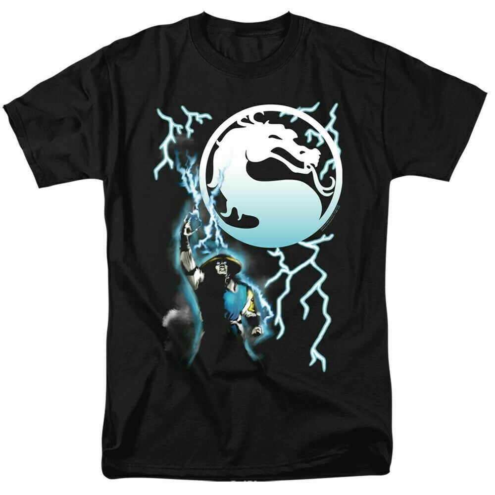 Mortal Kombat Raiden T Shirt Licensed Comic Book Video Game Tee Black ...