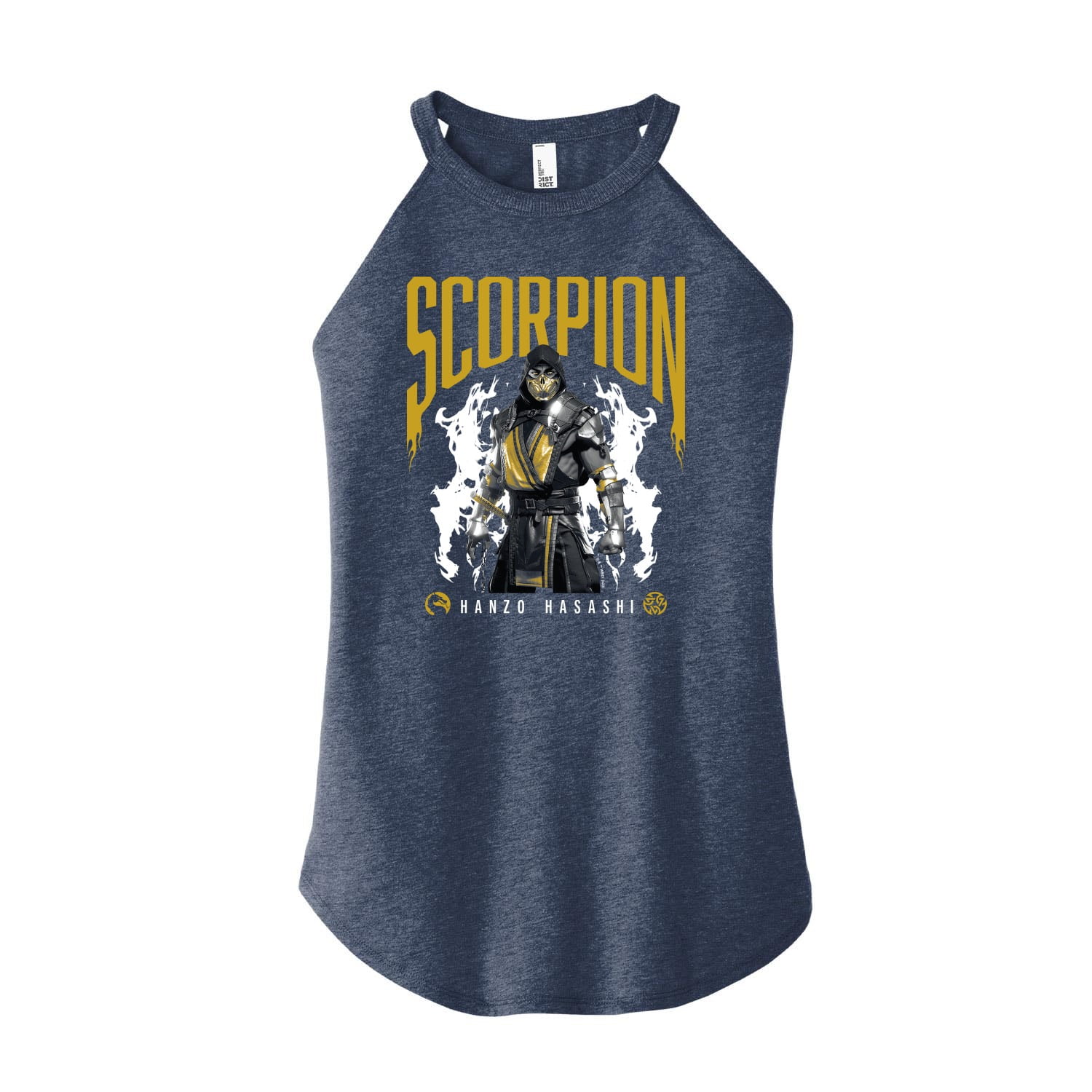Mortal Kombat - Scorpion Hanzo Hasashi - Juniors High Neck Tank Top ...