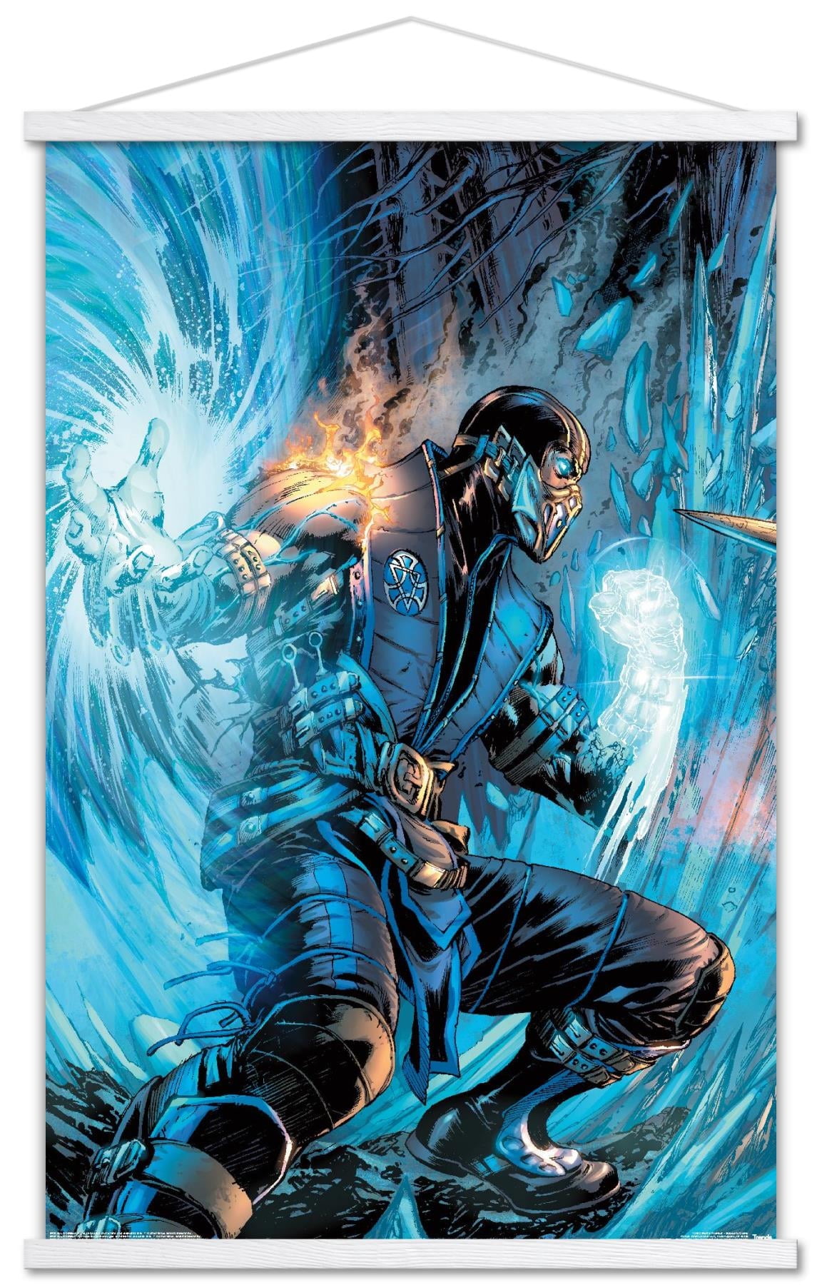 Mortal Kombat - Sub-Zero Comic Wall Poster with Magnetic Frame, 22.375 ...