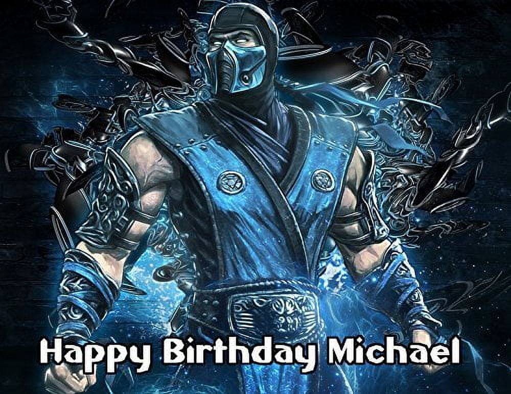 Mortal Kombat Sub Zero Image Photo Cake Topper Sheet Personalized ...