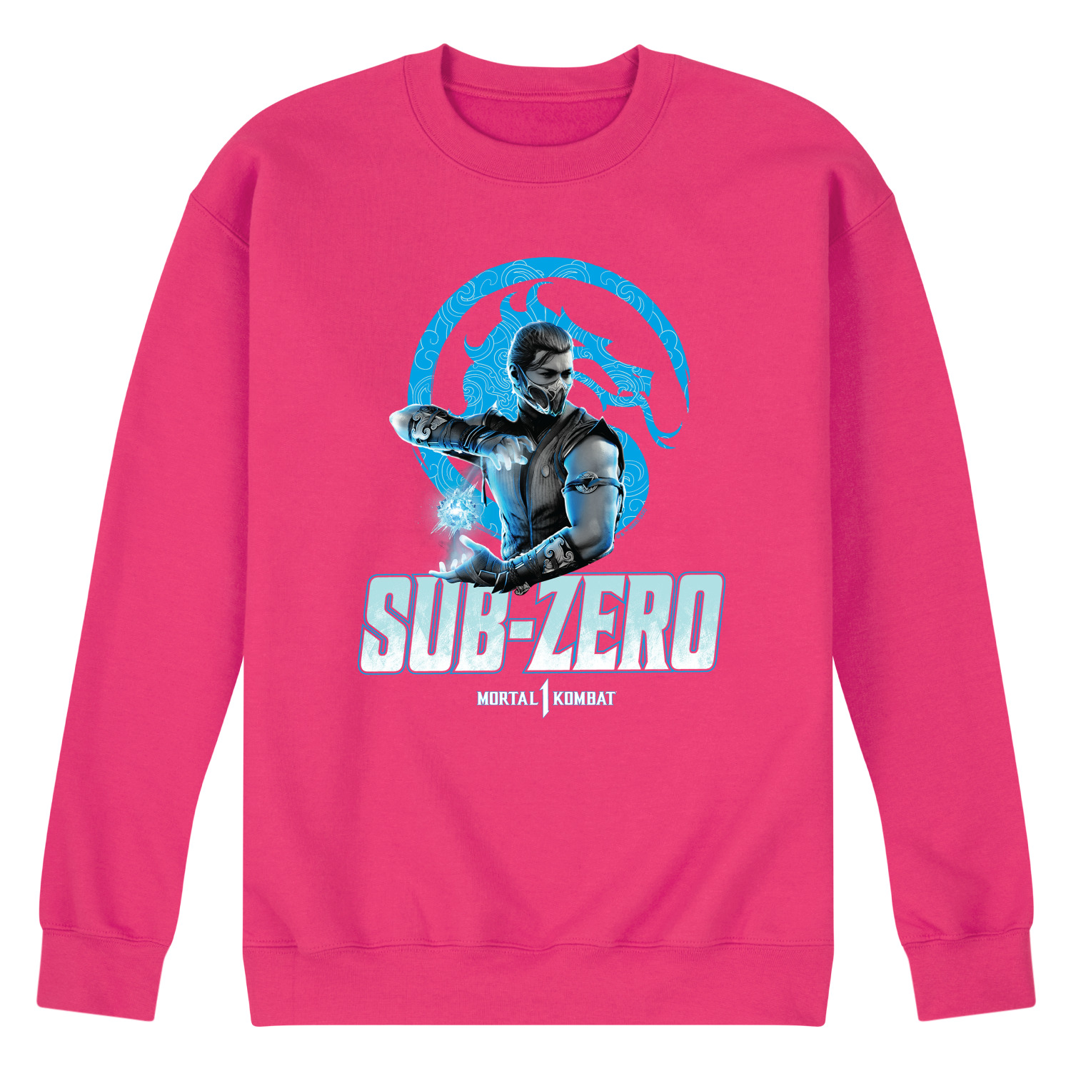 Mortal Kombat Sub Zero Mk1 Adult Crew Fleece