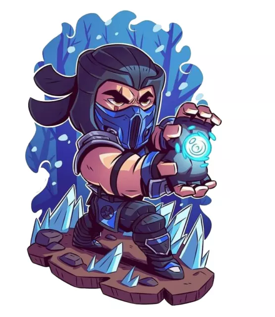 Mortal Kombat Subzero Ready Stickers Phone Decal Water Bottle Stickers ...