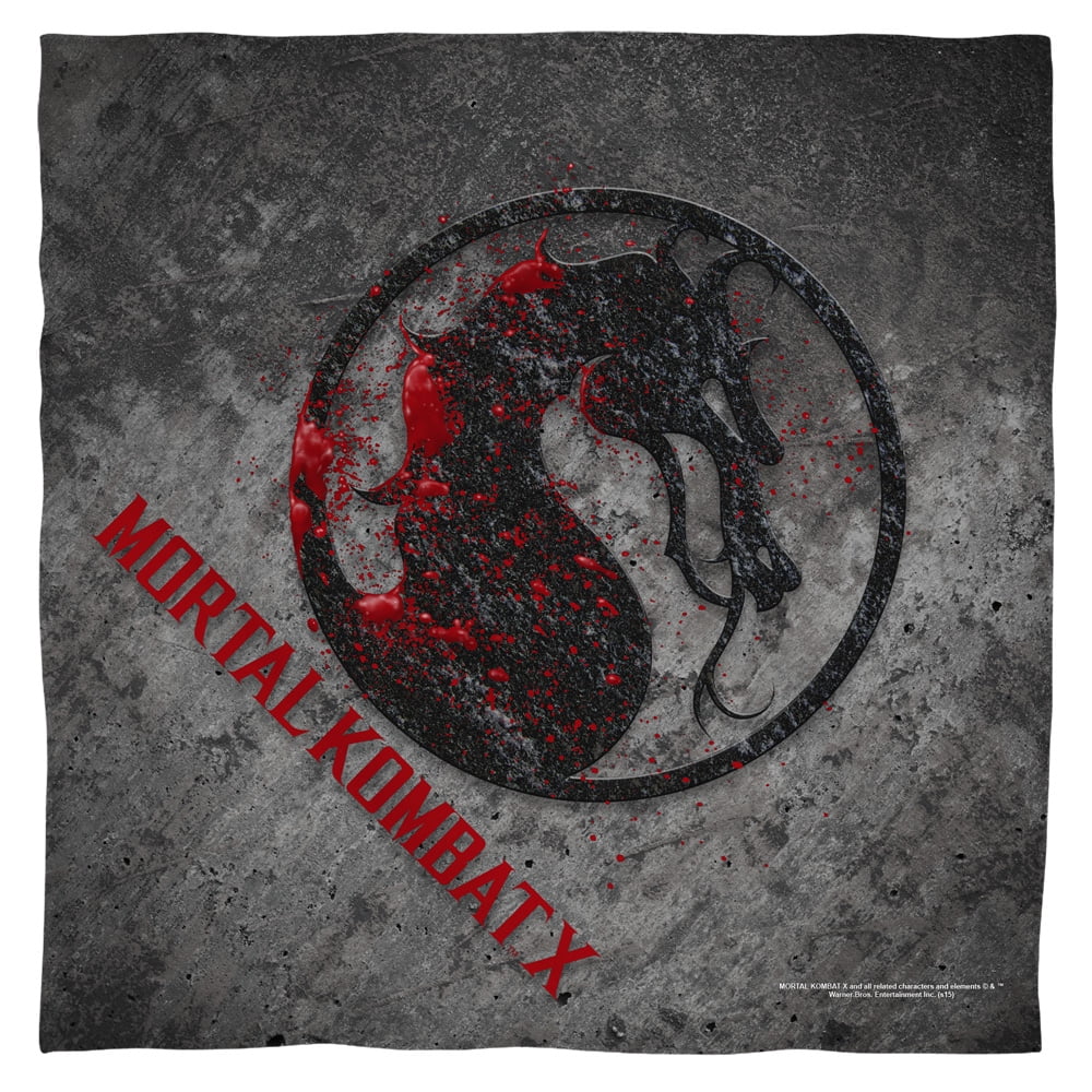 Mortal Kombat X Stone Logo Bandana White - Walmart.com