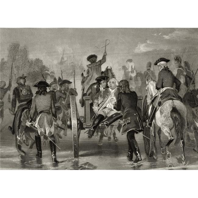 Mortally Wounded General Edward Braddock 1695 to 1755 Retreats From the ...