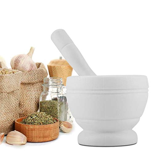Mortar and Pestle Set, Manual Plastic Garlic Grinder Spices Herbs ...