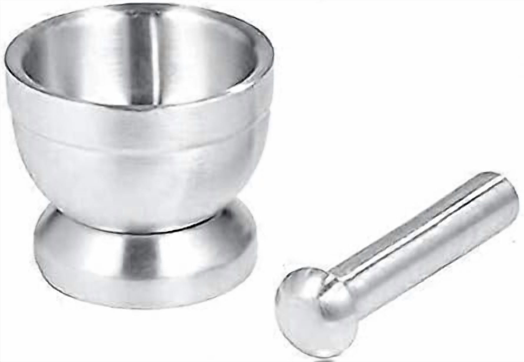 Mortar Pestle Set Stainless Steel Garlic Spice Grinder Pharmacy Herb ...
