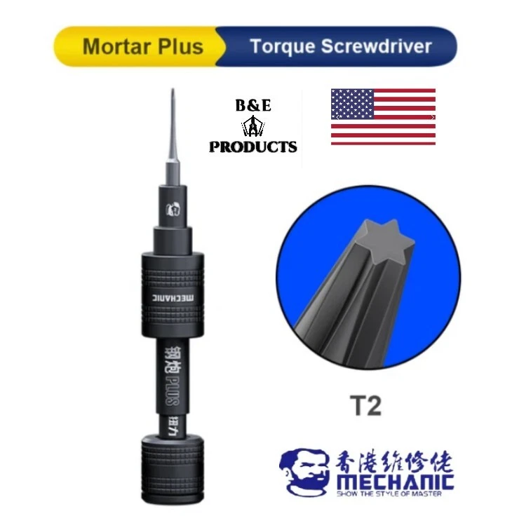 Mortar Plus, Torque Screwdriver, T2 Torx Anti-Slip Mechanic - Walmart.com