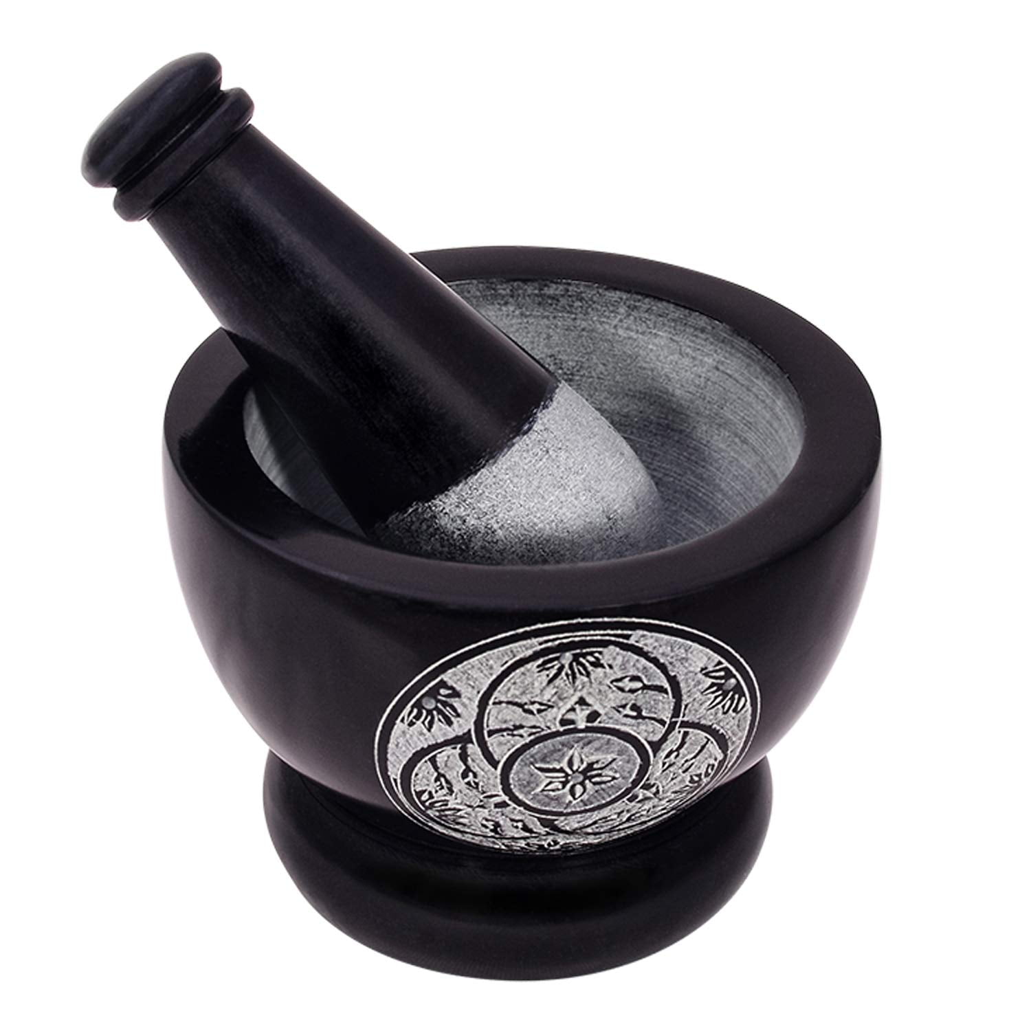 Mortar and Pestle, Made of Heavy Duty Polished Hard Stone, Natural ...