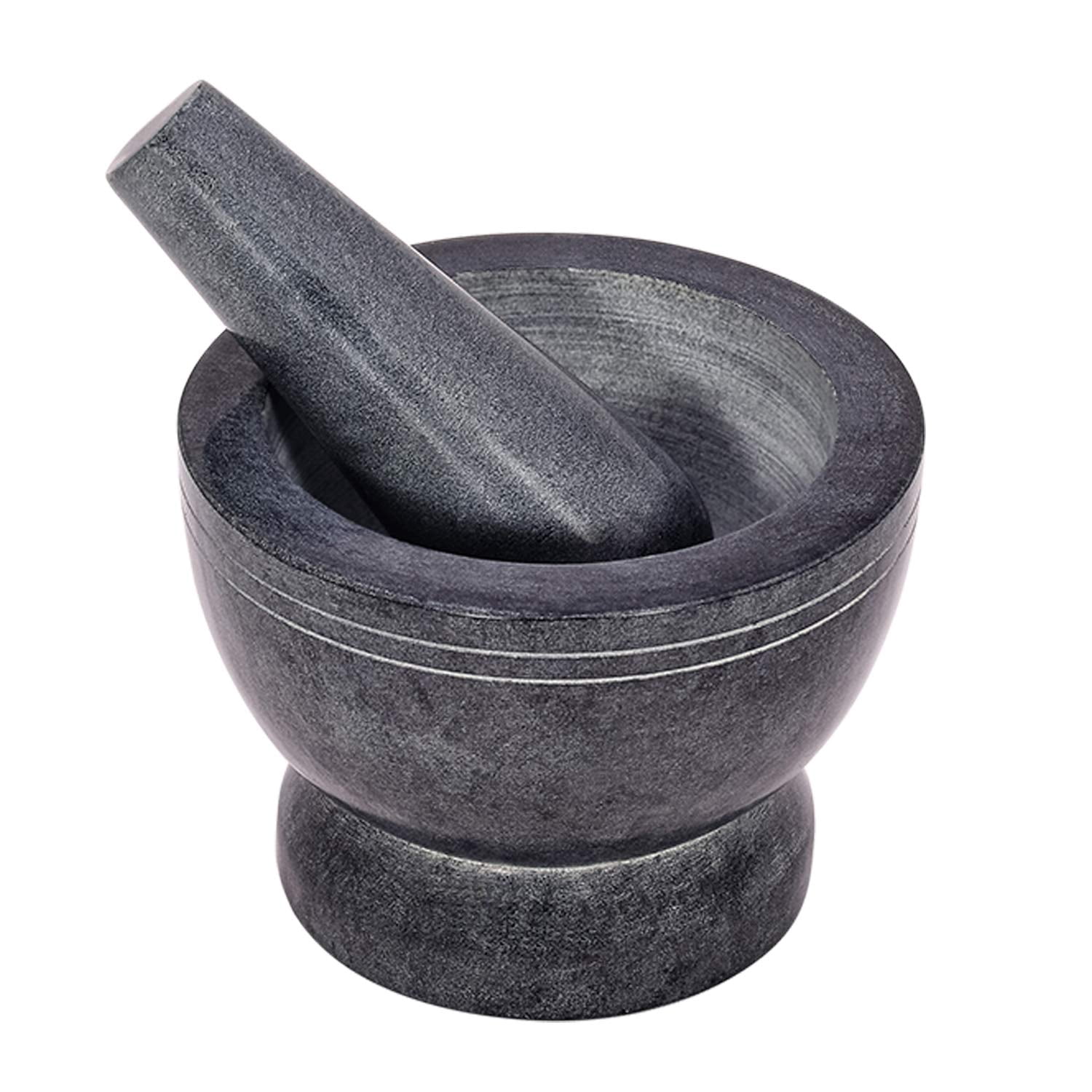 Mortar and Pestle, Made of Heavy Duty Polished Hard Stone, Natural ...
