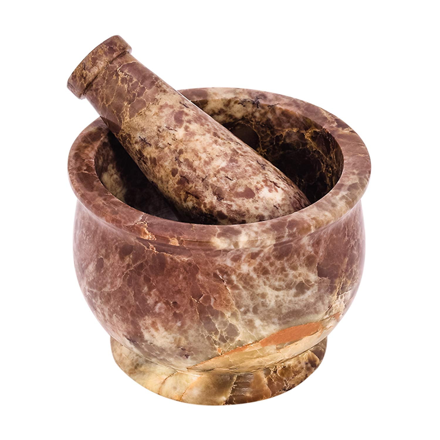 Mortar and Pestle, Made of Heavy Duty Polished Hard Stone, Natural ...
