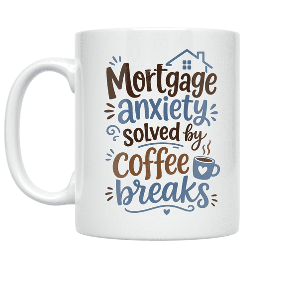 Mortgage Anxiety Solved by Coffee Breaks - Homebuyer - 11 oz Ceramic ...
