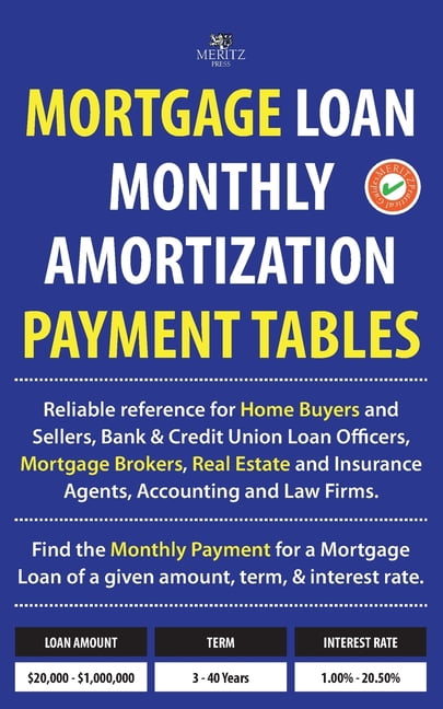 Mortgage Loan Monthly Amortization Payment Tables: Easy to Use ...