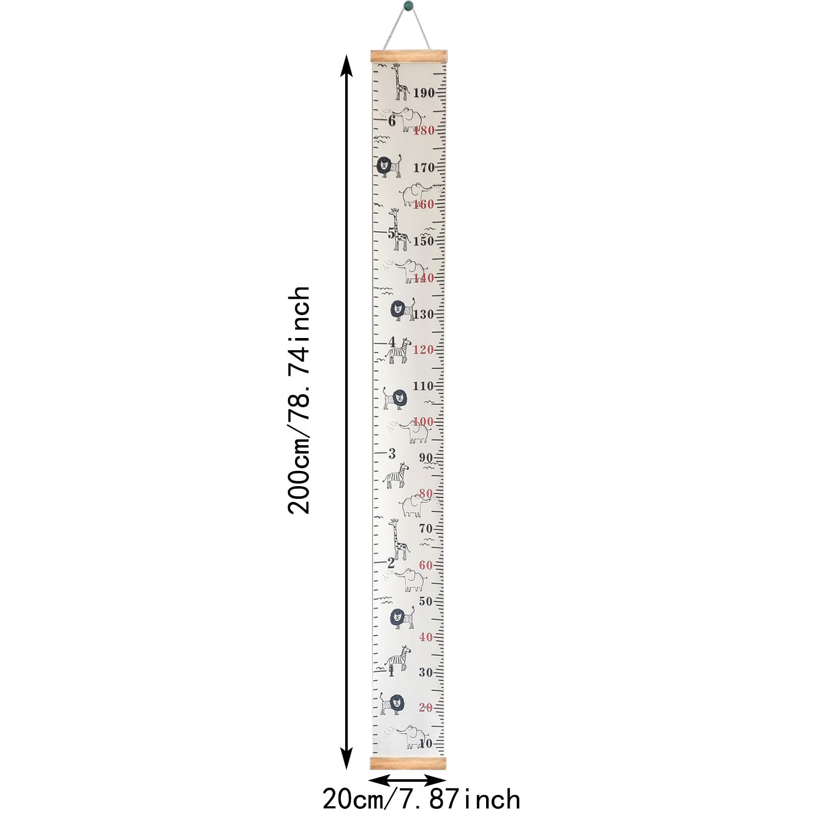 Mortilo Decorations For House Height Growth Chart Hanging Rulers Room ...
