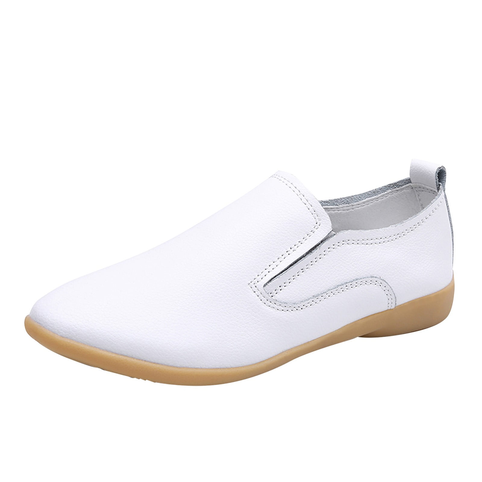 Mortilo Fashion Womens Breathable Lace Up Shoes Flats Casual Shoes PU ...