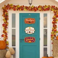 Thanksgiving Party Door Hanger Wall Decorations,Fall Door Sign,Rustic ...