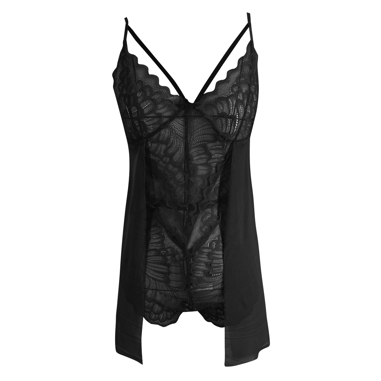 Mortilo Women Lingerie For Women Floral Snap Crotch Teddy Chemise