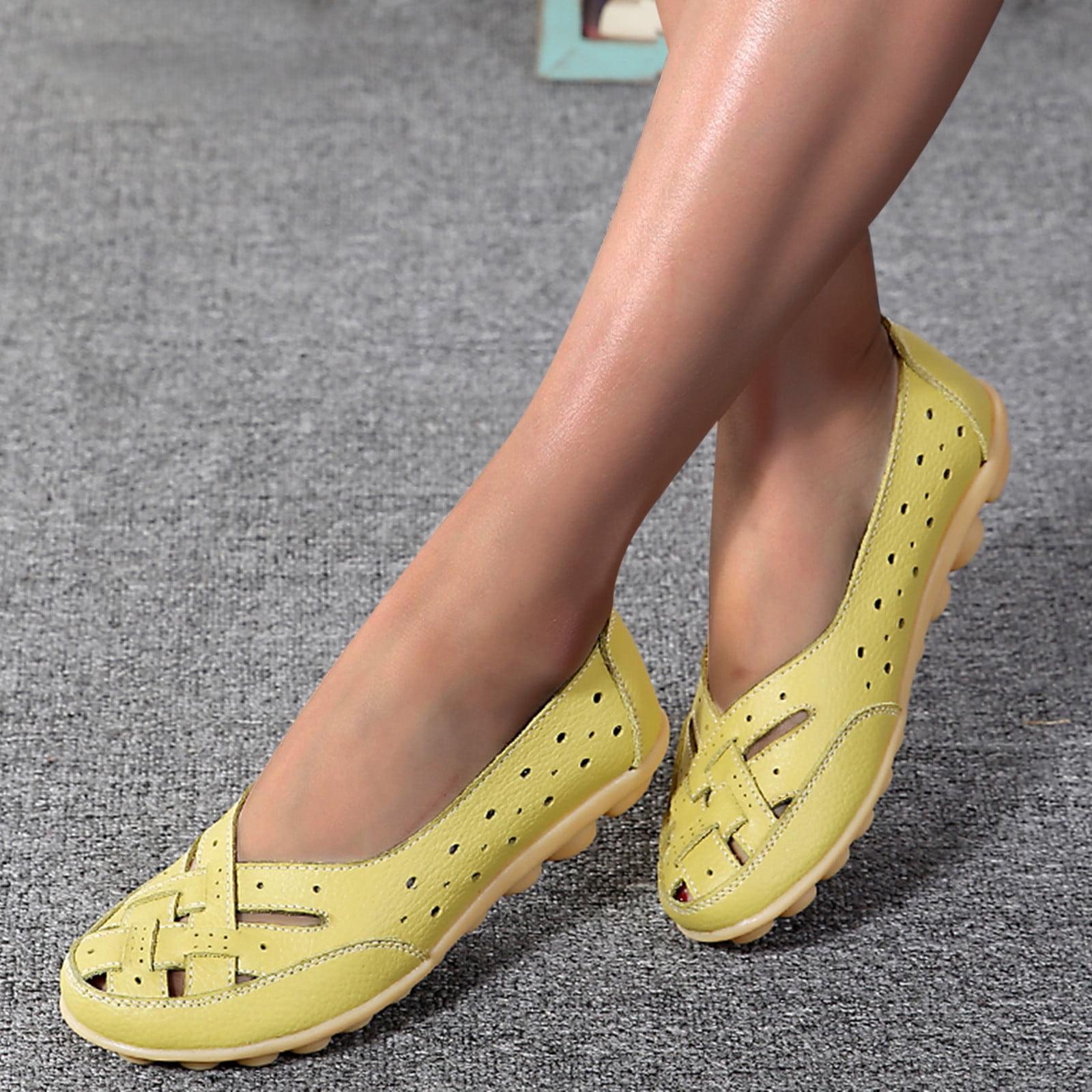 Mortilo Women's casual shoes On Women Comfort Walking Flat Loafers ...