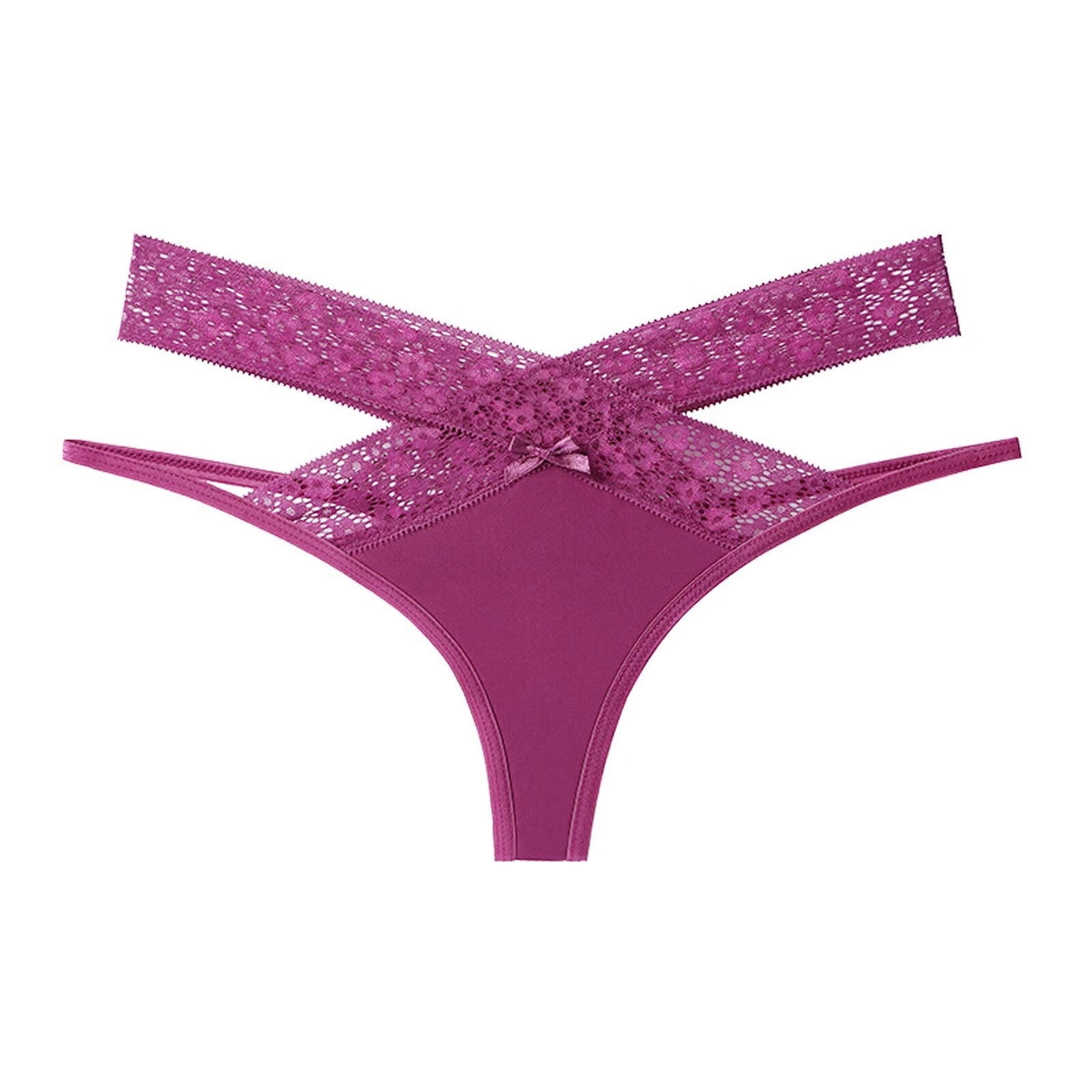 Mortilo Womens Thong , Lace Thongs Low Rise Panty Cutout Panties Bride ...