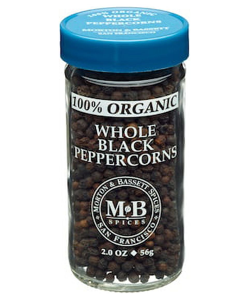 Morton & Bassett Spices Organic Whole Black Pepper, 2.0 oz - Walmart.com
