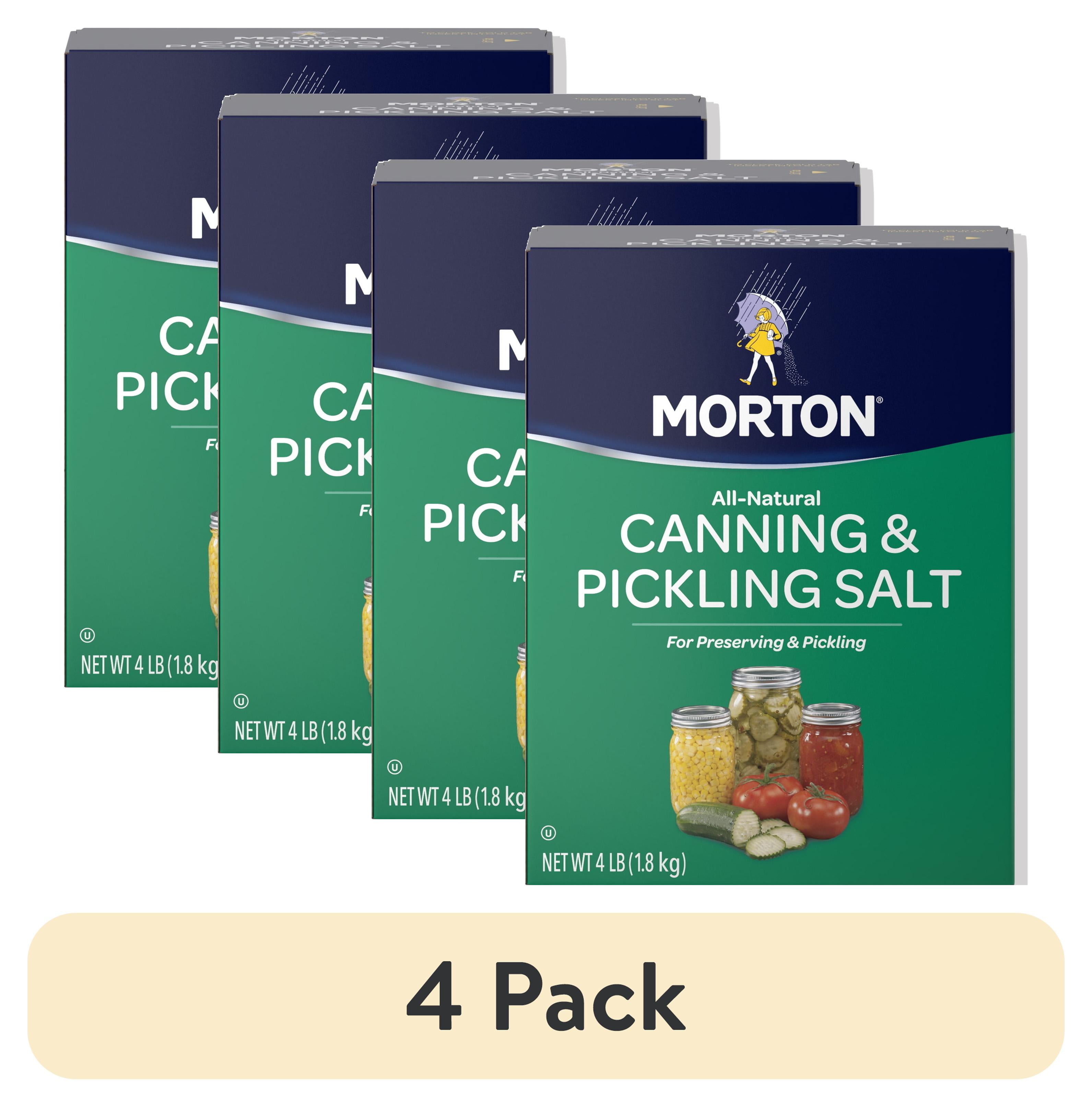 (4 pack) Morton Canning & Pickling Salt, for Preserving and Pickling, 4 ...