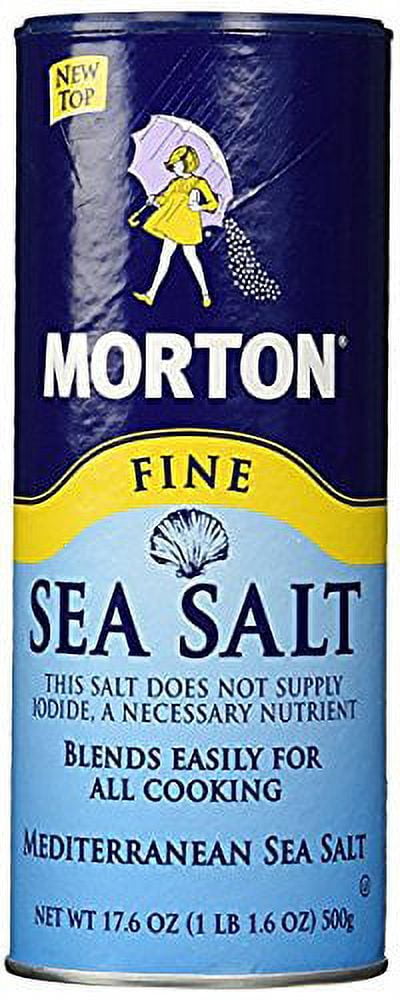 Morton Mediterranean Sea Salt 17.6 oz. Pack of 4 for Kitchen - Walmart ...
