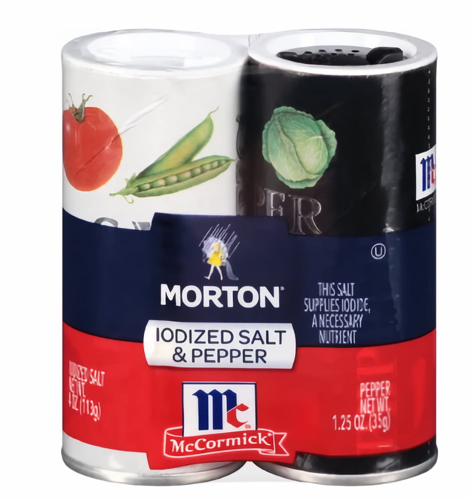 Morton Iodized Salt & Pepper Shakers 5.25 oz (Pack of 6) - Walmart.com