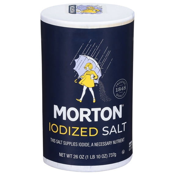 Morton® Iodized Table Salt 26 oz Round Can for Cooking Baking and All ...