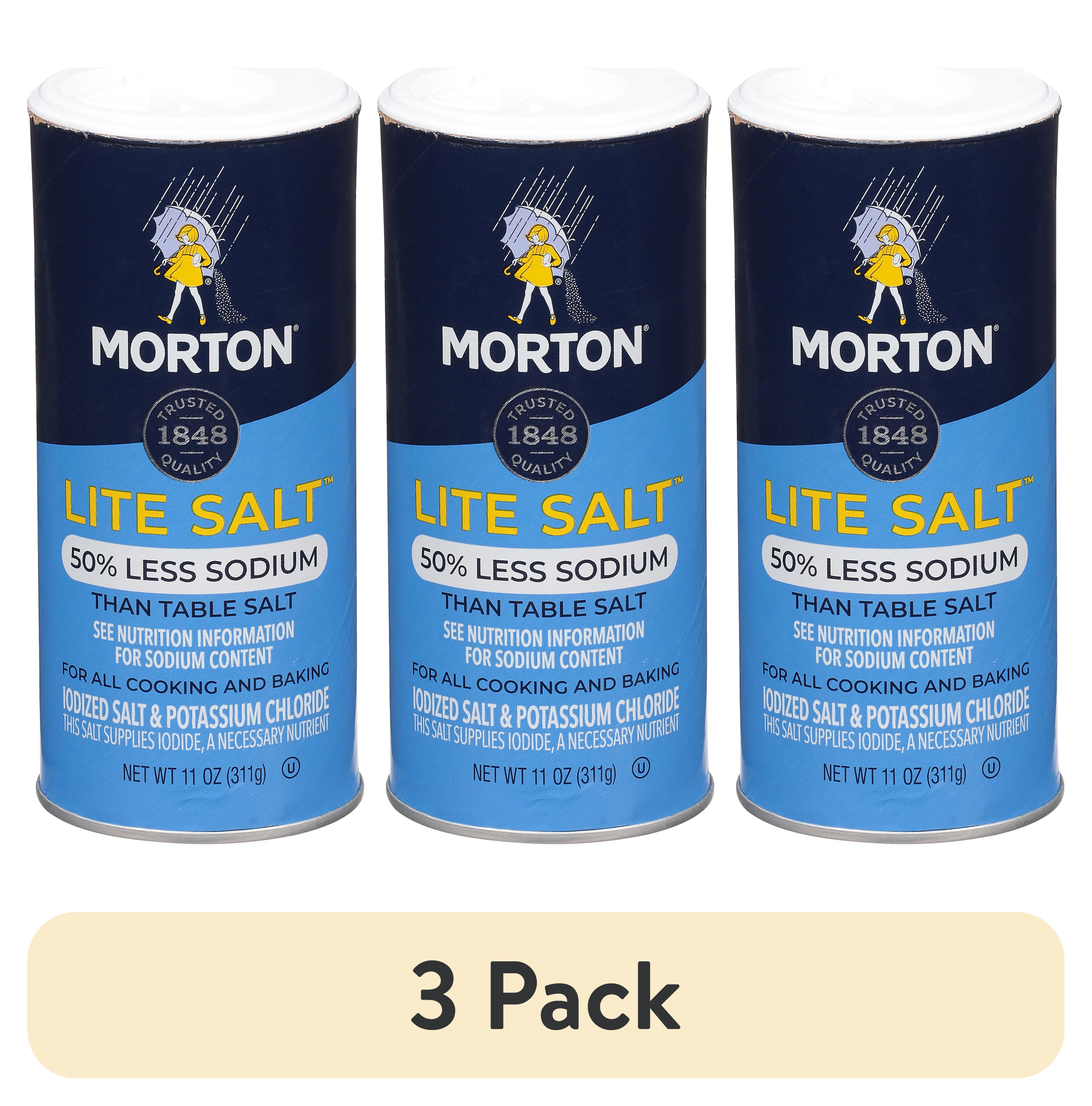 (3 pack) Morton Lite Salt, Low Sodium for a Heart Healthy Salt ...