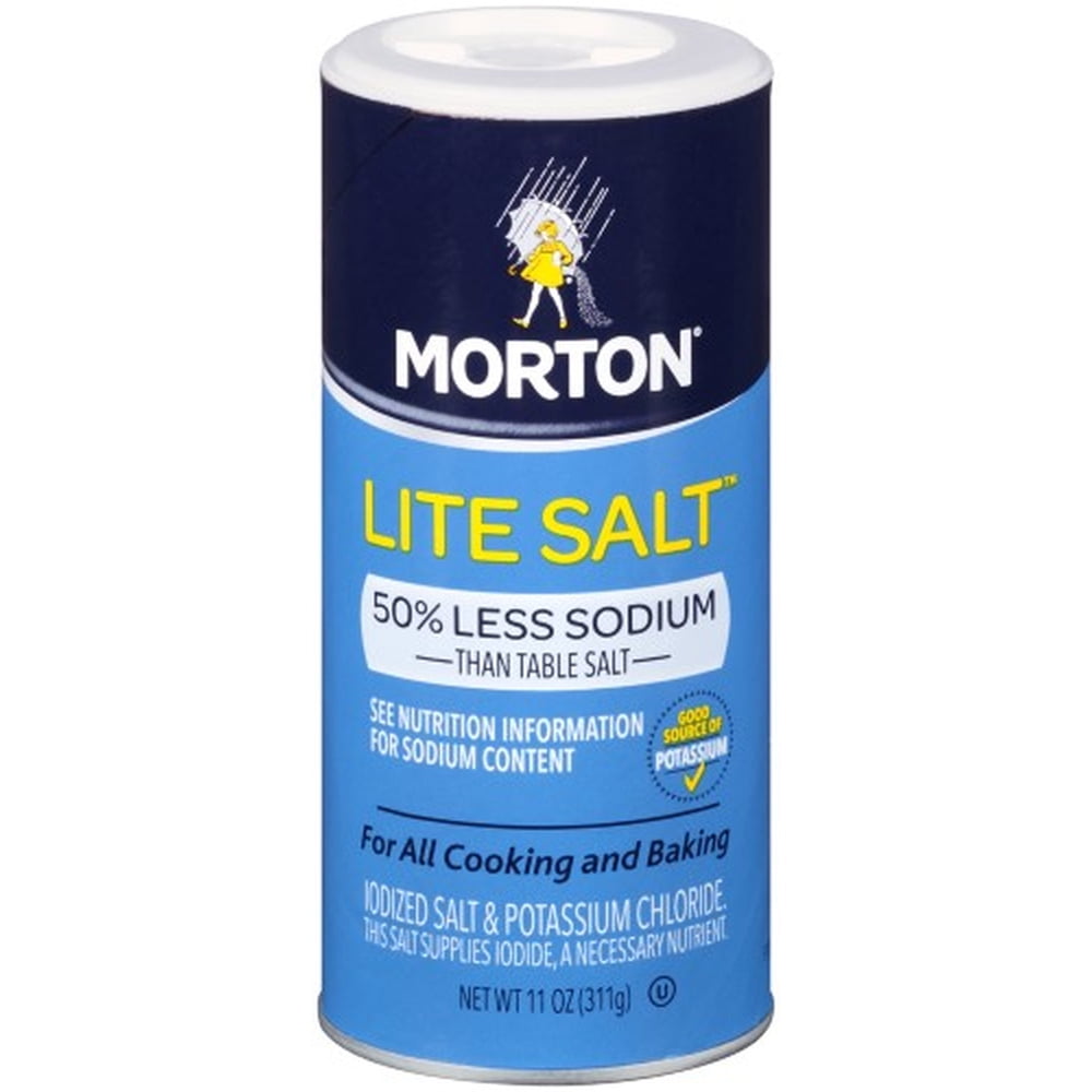 Morton Salt, Lite Salt, 11 oz, Pack of 3, 50% Less Sodium - Walmart.com