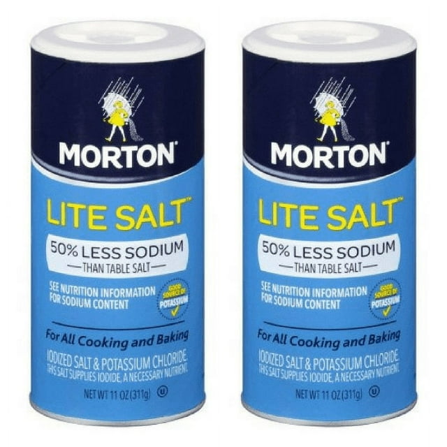 Morton Lite Salt, Low Sodium Alternative, Great for Cooking & Baking ...