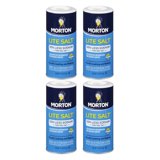 Morton Lite Salt, With Half The Sodium Of Table Salt, 11 oz (4pack ...
