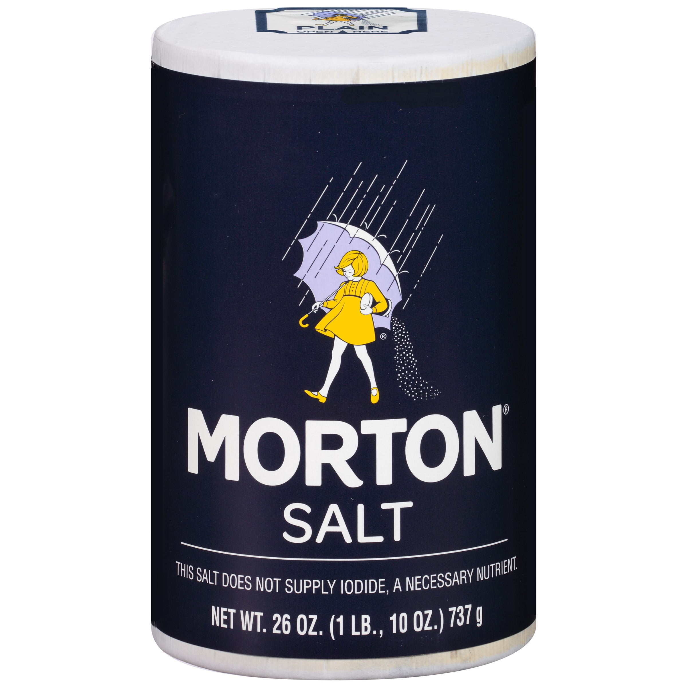 Morton Non-Iodized Table Salt, 26 OZ Canister, Perfect for Cooking ...