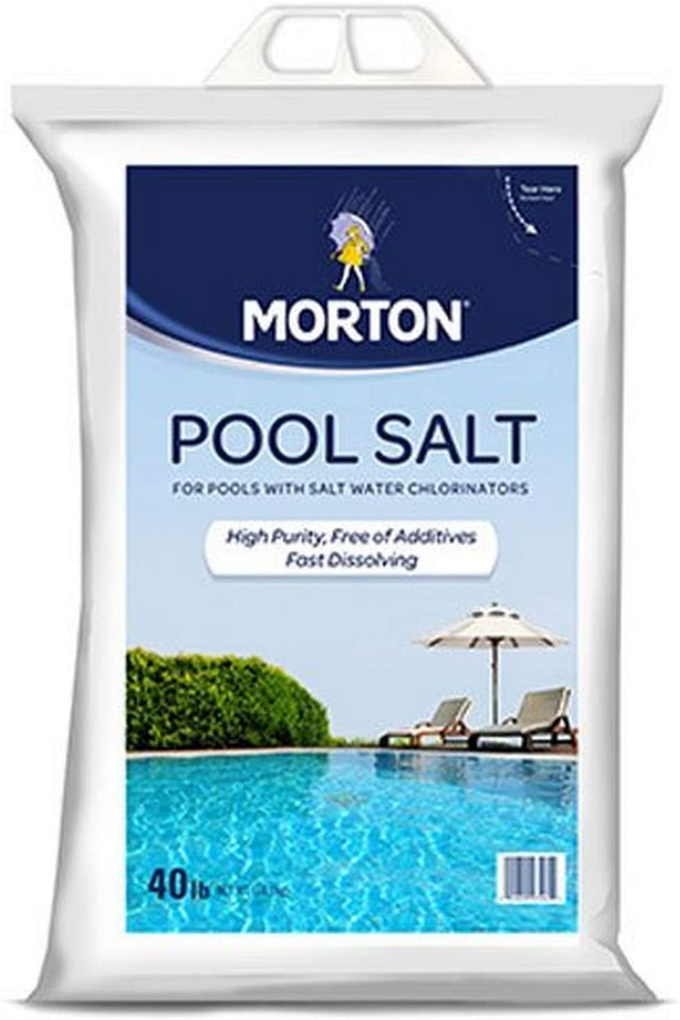 Morton High Purity Pool Salt, 40 lb, Fast Dissolving, for Saltwater ...