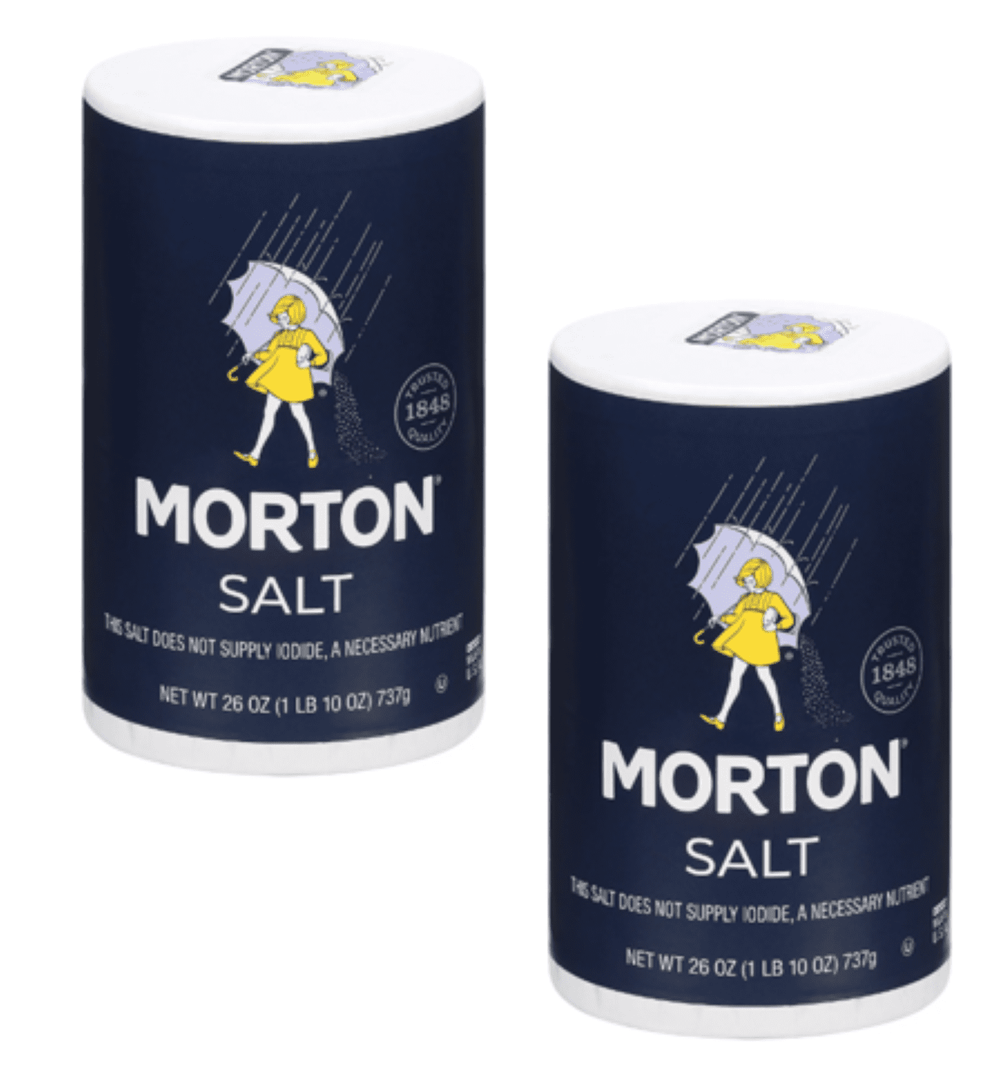 Morton Salt, Plain, 26 Ounce - Quantity of 2 - Walmart.com
