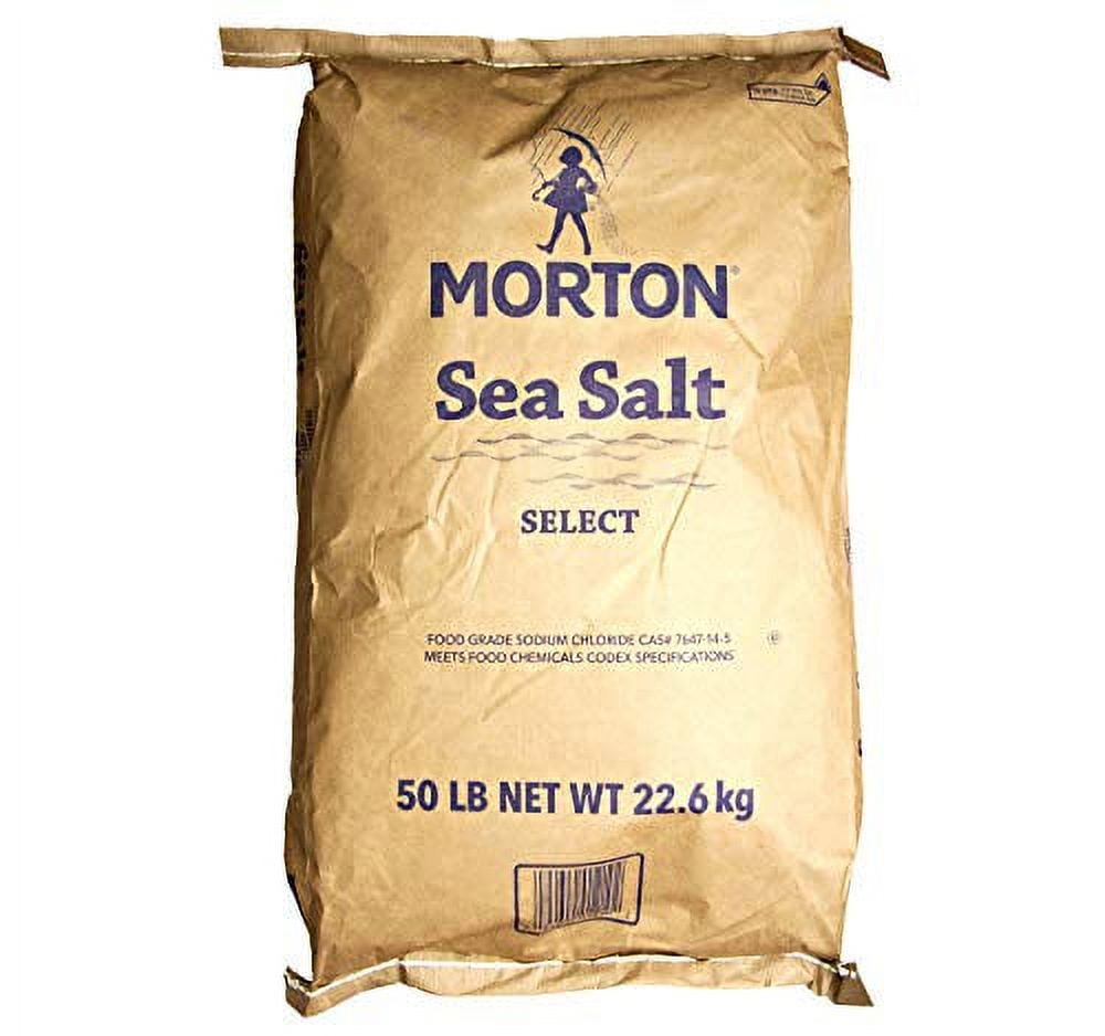 Morton Bulk Sea Salt, Food Grade, Harvested from Pacific Ocean, 50 lb ...