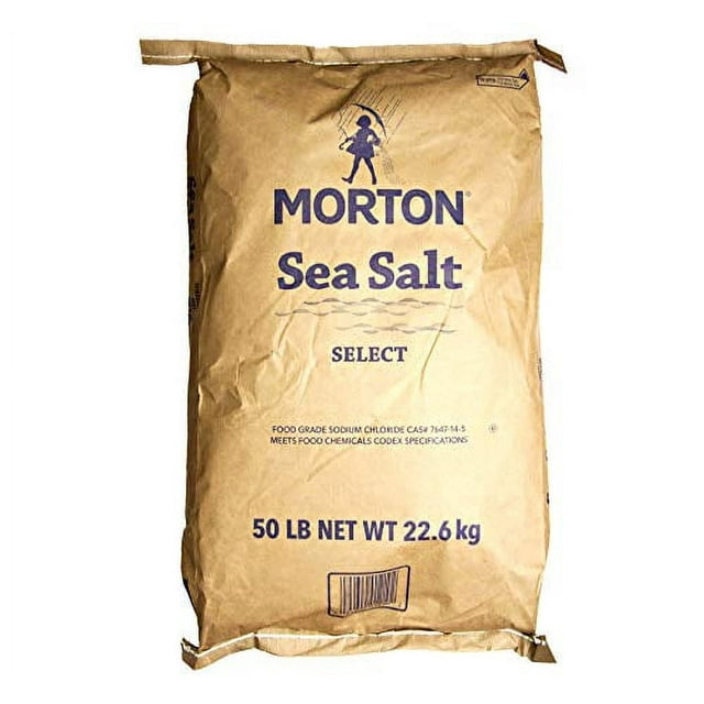 Morton Bulk Sea Salt, Food Grade, Harvested from Pacific Ocean, 50 lb ...