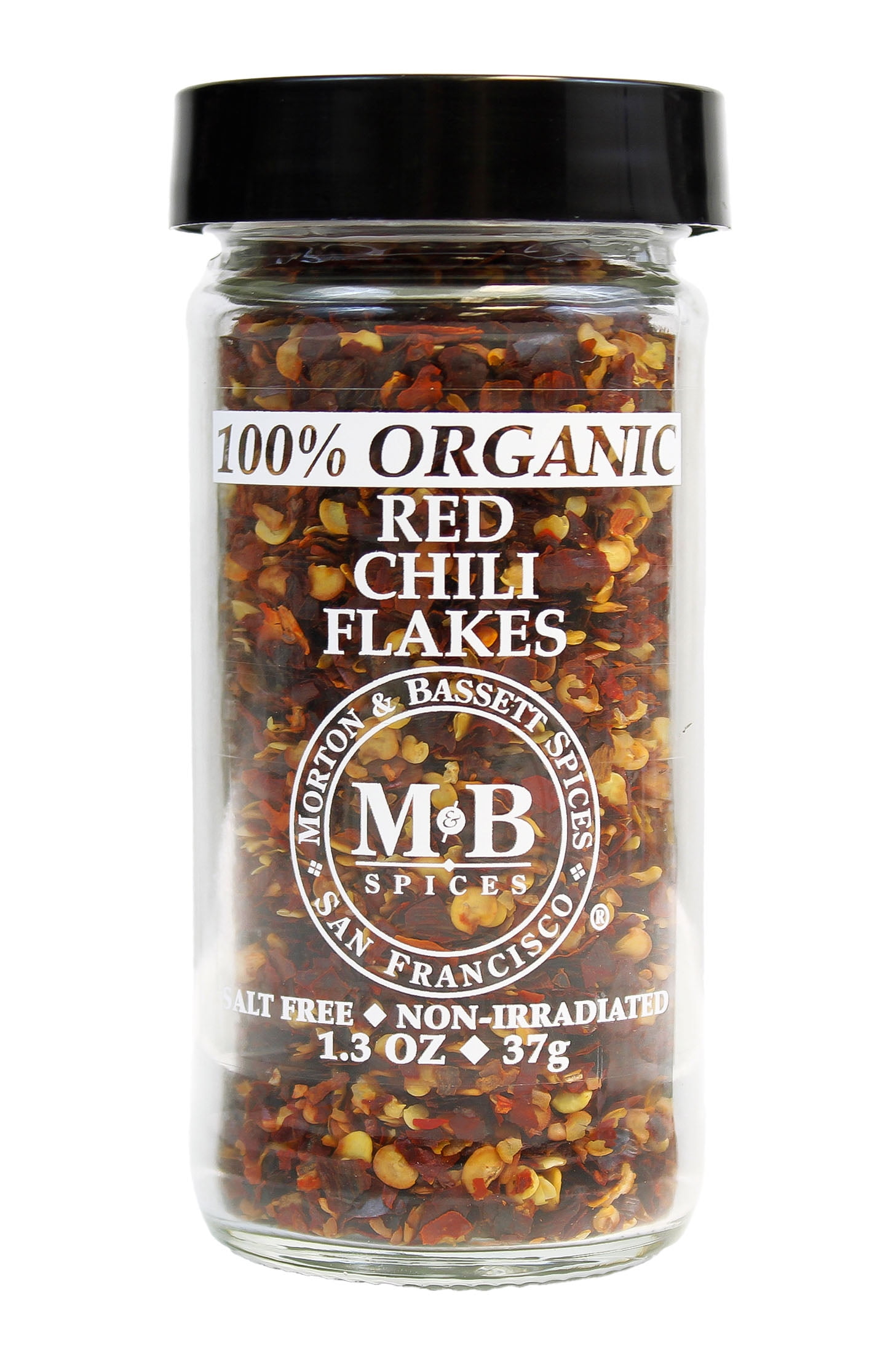 Morton & Bassett Organic Crushed Red Chili Flakes Spice, 1.2oz - Single ...