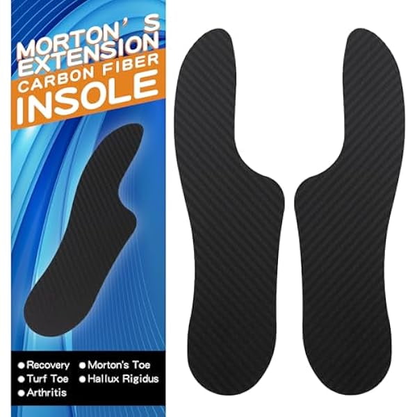 Morton's Extension Orthotic Rigid Carbon Fiber Insole Insert for Men Women for Morton's Toe Turf ...