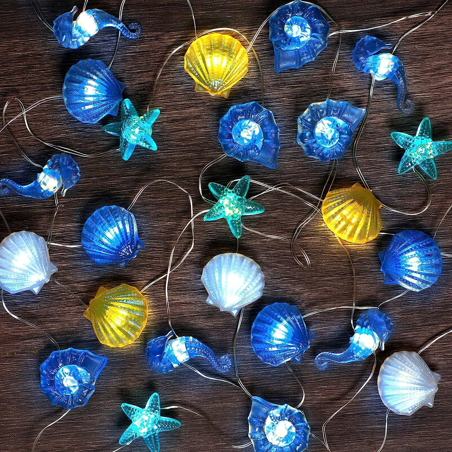 Morttic 10ft 30LEDs Ocean Beach Nautical String Lights Marine Life ...