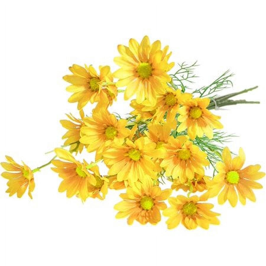 Morttic 12 Bundles Artificial Daisy Flowers Fake Gerber Daisy Silk ...