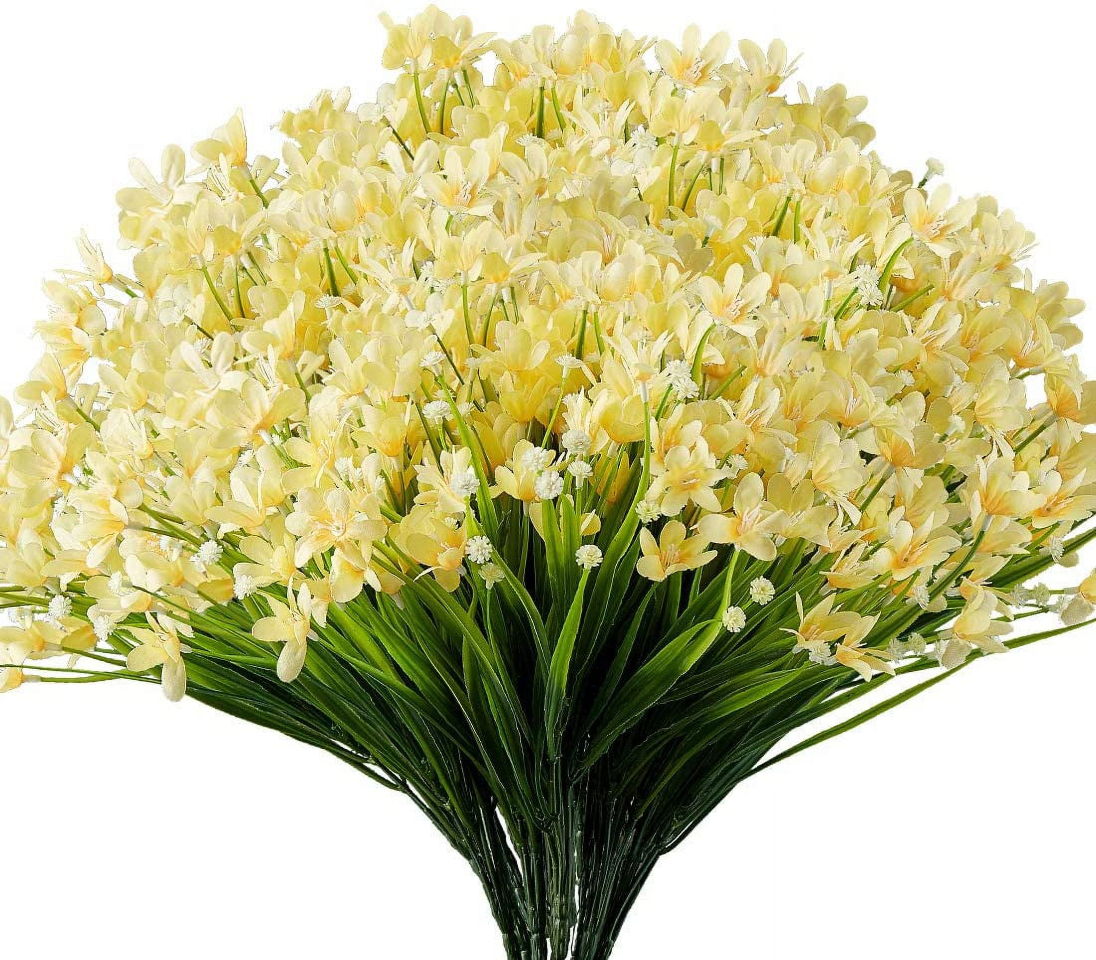 Morttic 20 Bundles Artificial Daffodils Flowers, Outdoor UV Resistant ...