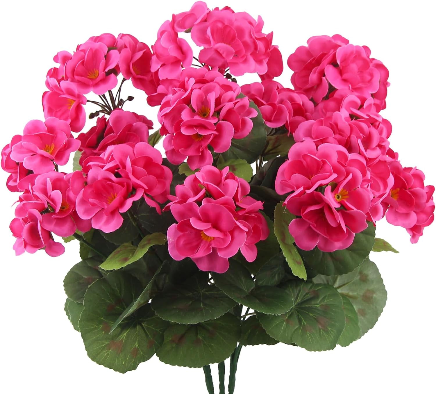 Morttic 3 Pcs Artificial Geraniums Flowers Silk Geraniums for Outdoors ...