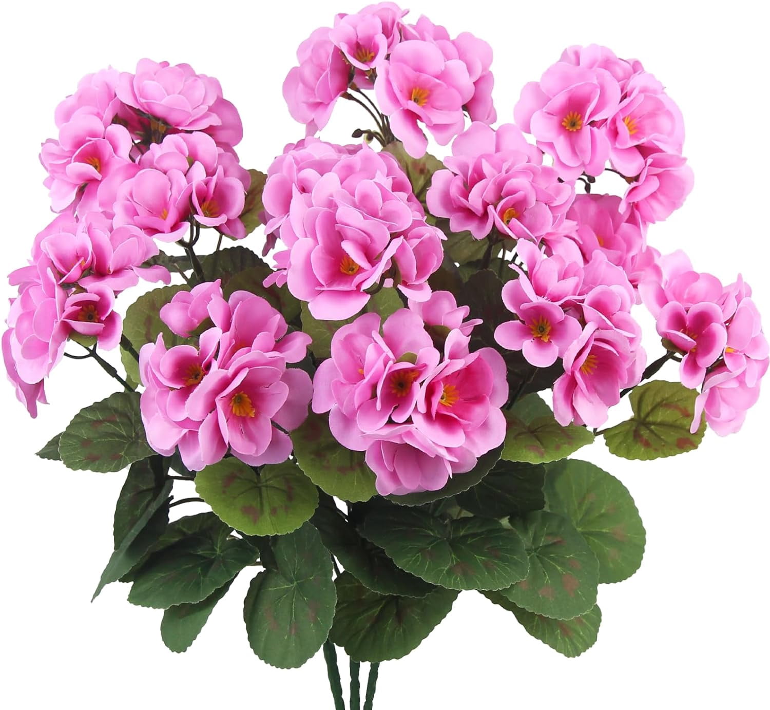 Morttic 3 Pcs Artificial Geraniums Flowers Silk Geraniums for Outdoors ...