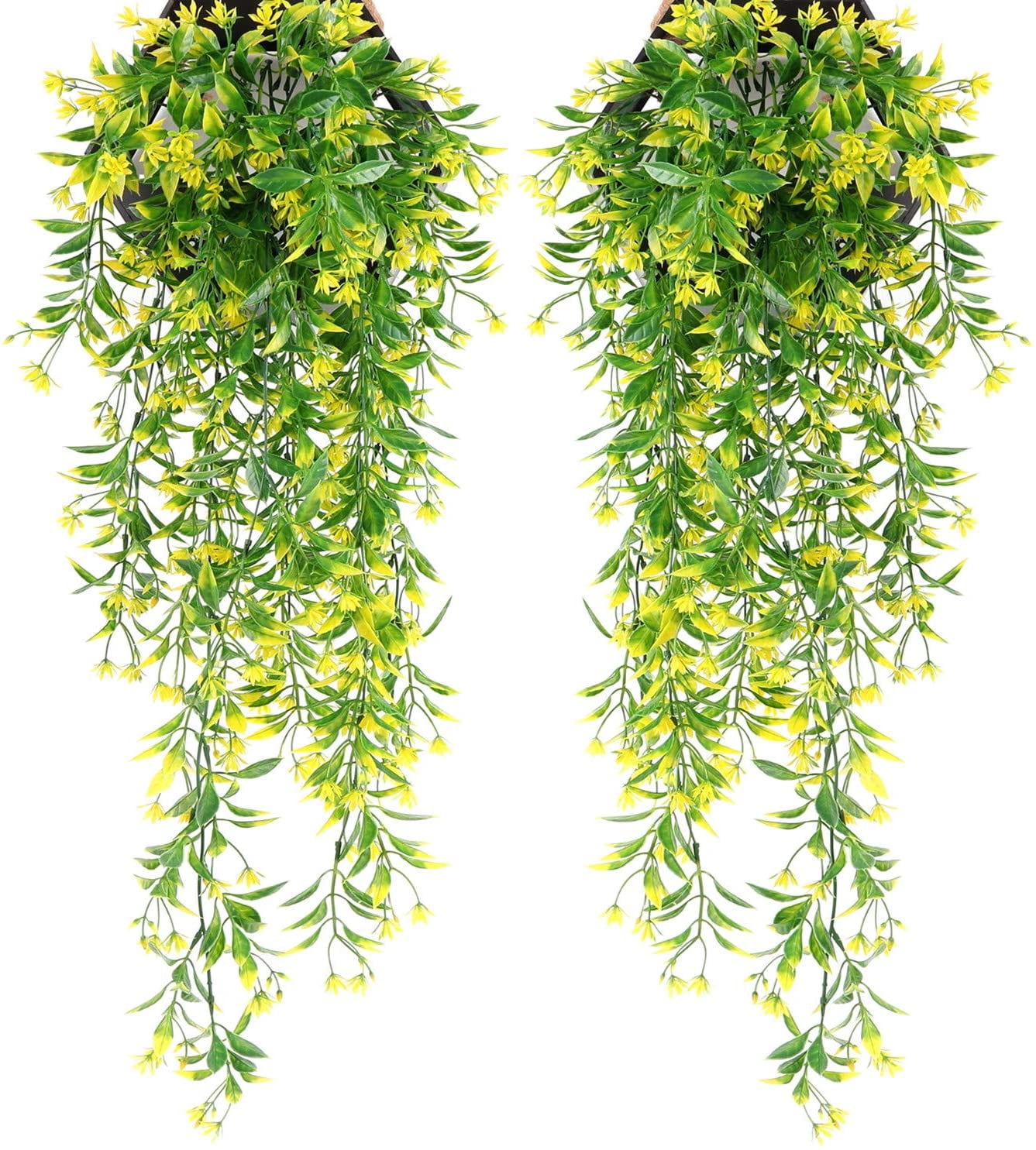 Morttic 4 Pack Fake Vines Hanging Plants, Artificial Vine Ivy for ...
