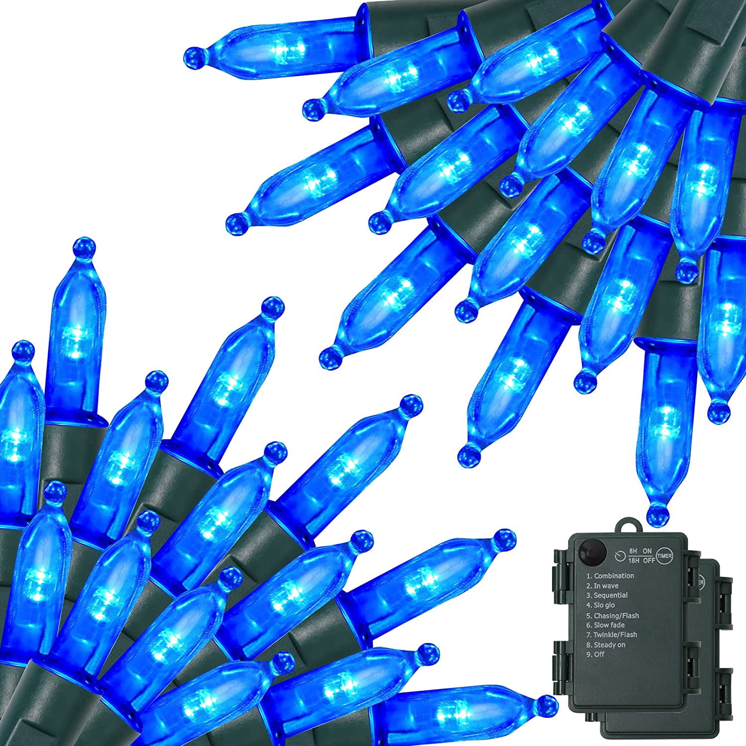 Morttic 50 LED Christmas Mini String Lights, 16 Ft Battery Operated ...