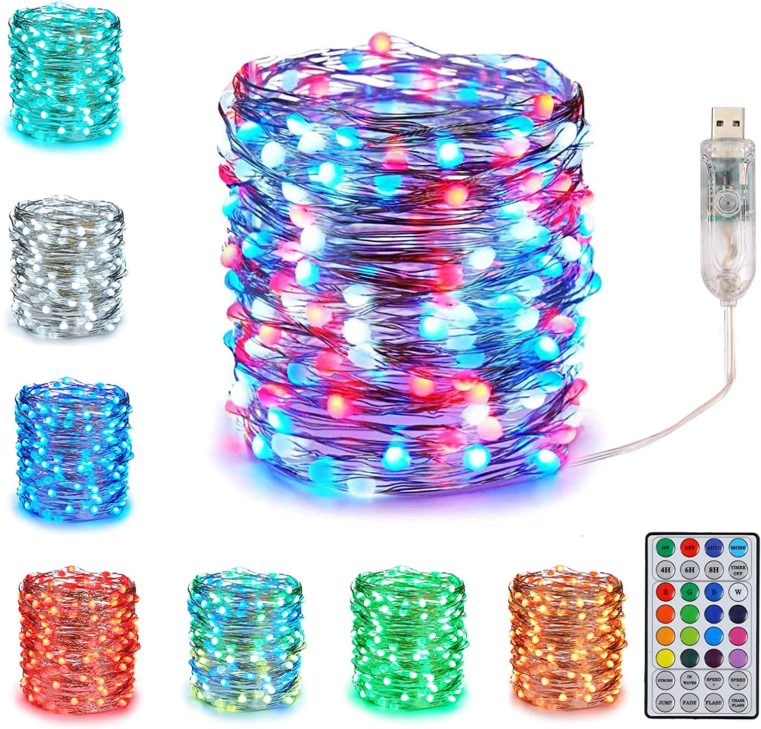 Morttic 5Meter 50LED Fairy Lights USB String Lights with Remote 16 ...