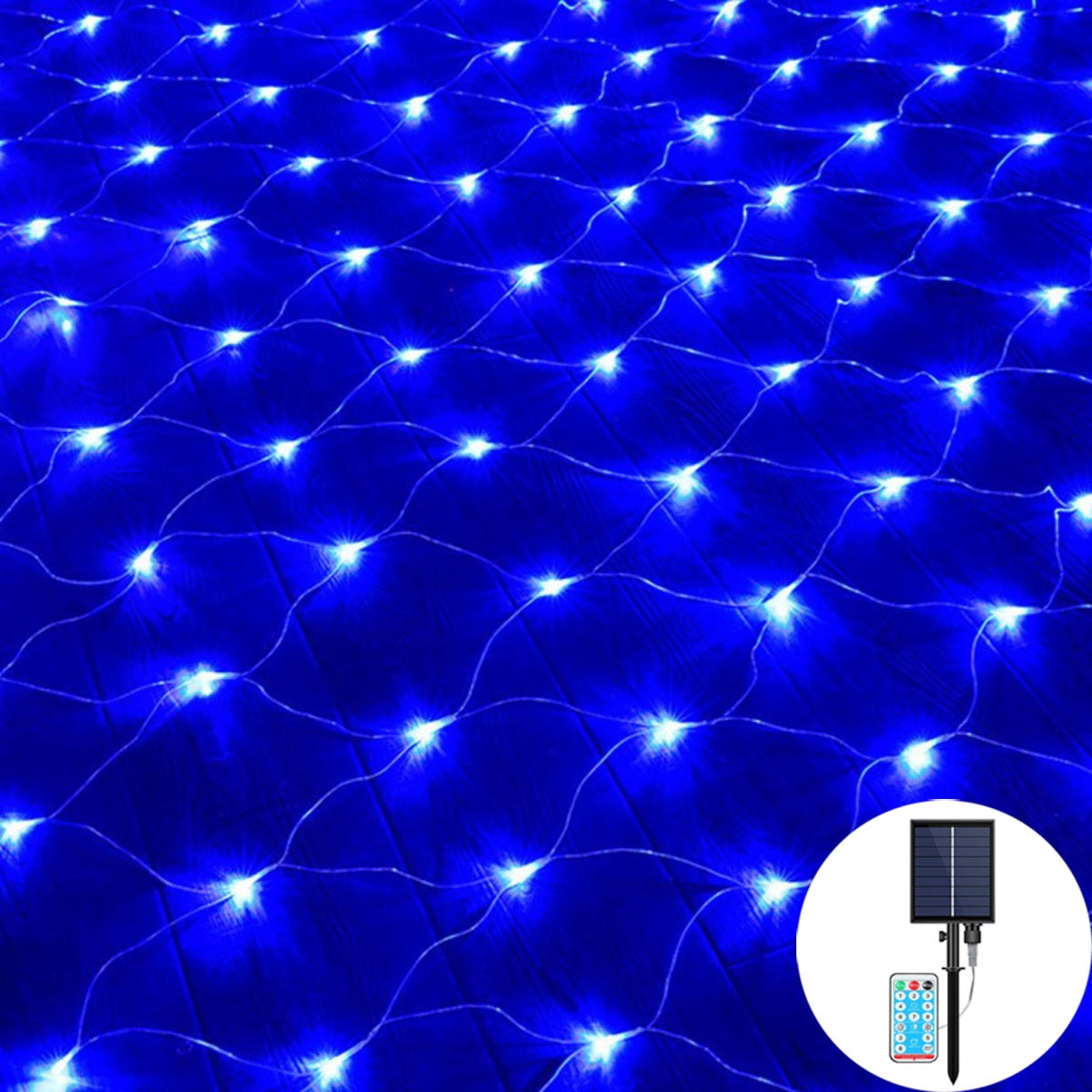 Morttic 9.8ft X 6.6ft 192 LED Solar Net Lights, 8 Modes Mesh Fairy ...