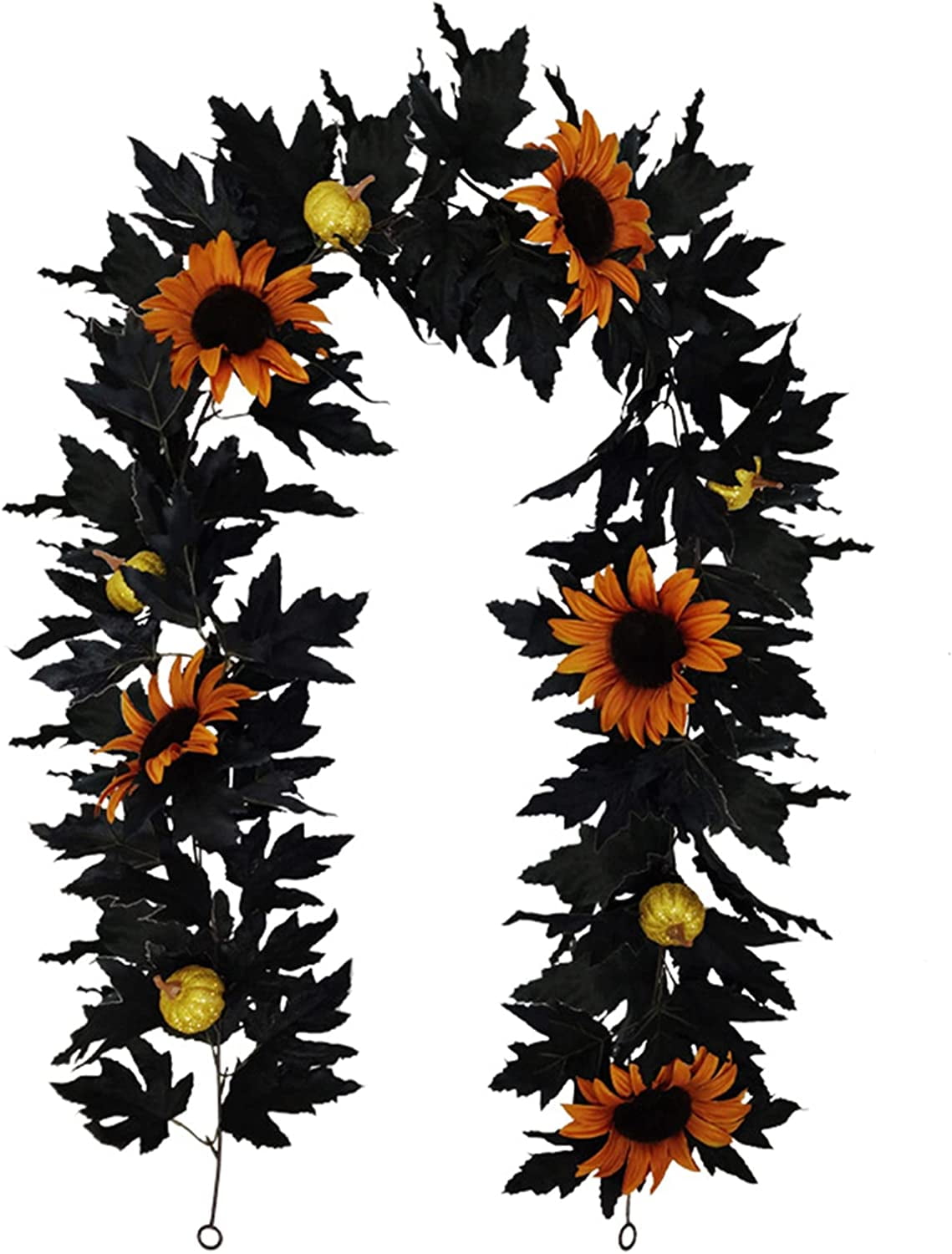 Morttic Artificial Maple Leaves Garland, 5.9ft Autumn Hanging Fall ...