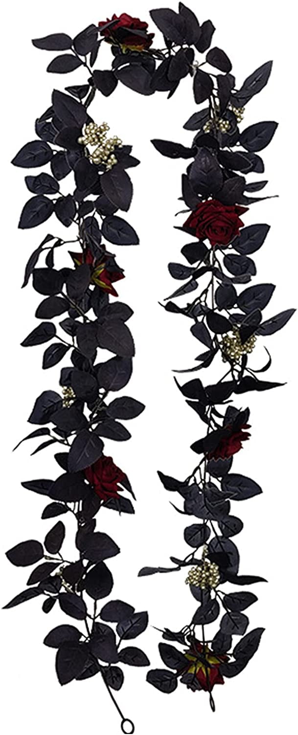 Morttic Artificial Maple Leaves Garland, 5.9ft Autumn Hanging Fall ...