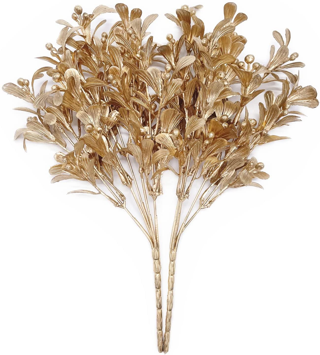 Morttic Artificial Plants Golden Flowers, for Christmas Plastic Fake ...